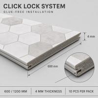 China Hexagon Mosaic Tile SPC Wall Panels Waterproof Interior Wall Cladding for sale