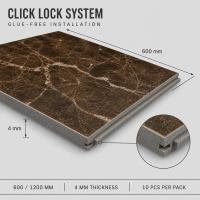 China Emperador Dark Brown Marble SPC Wall Panels Waterproof Interior Cladding for sale