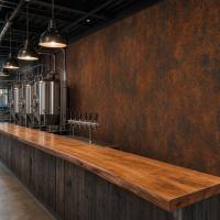 China Corten Rusted Metal SPC Wall Panels Waterproof Interior Wall Cladding for sale