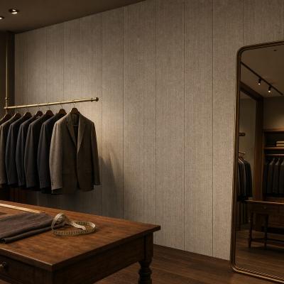 China Woven Tweed Fabric SPC Wall Panels Waterproof Interior Wall Cladding for sale