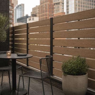 China Commercial Grade Exterior WPC Fence Board 180x24mm for Garden Privacy Fencing for sale