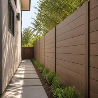 China Commercial Grade Exterior WPC Fence Board 180x24mm for Garden Privacy Fencing for sale