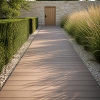China Commercial Grade WPC Seamless Decking 102x22mm for Outdoor Walkway Decking for sale