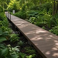 China Commercial Grade WPC Seamless Decking 102x22mm for Outdoor Walkway Decking for sale