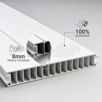 China Waterproof PVC Wall Panel 8mm Decorative Polyvinyl Chloride Ceiling Board Wood Grain Interior Cladding for sale
