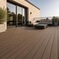 China Commercial Grade Outdoor WPC Decking 150x25mm for Swimming Pool Deck Flooring for sale
