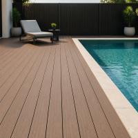 China Commercial Grade Outdoor WPC Decking 150x25mm for Swimming Pool Deck Flooring for sale