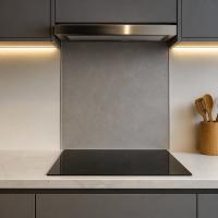 China Waterproof PVC Kitchen Wall Panel 600mm Moisture-Proof Oil Resistant Splash Board for sale