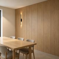China Moisture-Proof PVC Wood Grain Wall Panel 400mm Waterproof Interior Cladding Board for sale