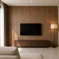 China Moisture-Proof PVC Wood Grain Wall Panel 400mm Waterproof Interior Cladding Board for sale