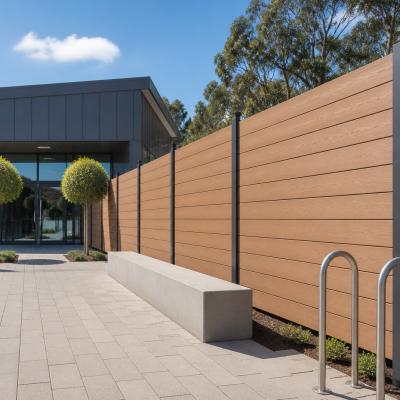 China Outdoor WPC Fence Board 180x24mm Decorative Weather Resistant Fence Panel for sale