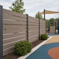 China Outdoor WPC Fence Board 180x24mm Decorative Weather Resistant Fence Panel for sale