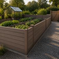 China Outdoor WPC Fence Board 180x24mm Decorative Weather Resistant Fence Panel for sale