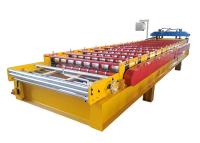China Steel Roofing 1000mm Sheet Metal Roll Forming Machines Plc Control for sale