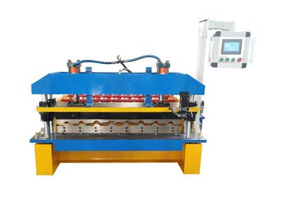 China Steel Roofing 1000mm Sheet Metal Roll Forming Machines Plc Control for sale