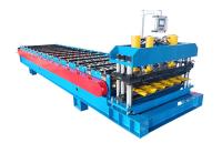 China Advanced PLC / Hydraulic Cutting Glazed Tile Roll Forming Machine SHITONG-840 for sale