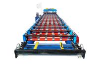 China Advanced PLC / Hydraulic Cutting Glazed Tile Roll Forming Machine SHITONG-840 for sale