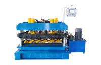 China 13 Rows Rollers Glazed Tile Making Machine With 45# Steel Rollers Hydraulic Cutting for sale