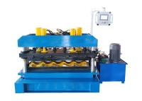 China High Speed PPGL Glazed Tile Machine With Combined Cutting / Pressing Device for sale