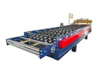 China 1.2m Roofing Sheet 3Phase Step Tile Roll Forming Machine Servo Motor for sale