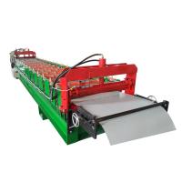 China Roofing Panel Trapezoidal Shape Crimping Sheet Metal Roll Forming Machines With Customized Color for sale