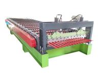 China Galvanized Steel Corrugated Sheet Roll Forming Machine Working Speed 10-15 M/Min for sale