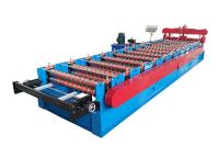 China 70mm Shaft Diameter 5.5kw Colored Glaze Steel Corrugated Sheet Roll Forming Machine for sale