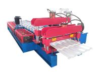 China Steel Roof Tile Glazed Tile Roll Forming Machine 914mm Coil Width for sale
