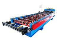 China ISO 1250mm Coil  Steel Roof Roll Forming Machine Roof Tile Manufacturing Machine for sale