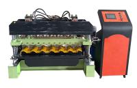 China Color Steel Glazed Bamboo Type Roof Tile Roll Forming Machine 3 - 5m / Min for sale