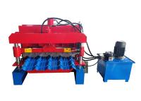 China High Speed Metal Tile Roll Forming Machine 13 Stations 5.5Kw Discharge Directly for sale