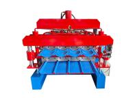 China Roofing Sheet Glazed Tile Double Layer Roll Forming Machine 5.5kw For Construction Material for sale