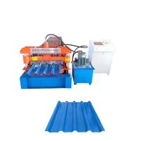 China 686 GL Roofing Sheet Roll Forming Machine Hydraulic Motor Drive for sale