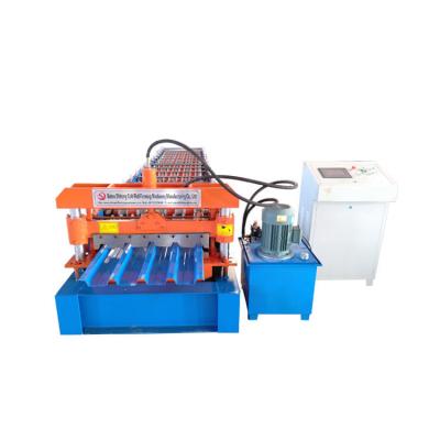 China 18-20 Steps Steel Roof Panel Roll Forming Machine With PLC Control / Omron Encoder for sale