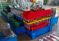 China SHITONG-840 13 Rows Electric PLC Glazed Tile Roll Forming Machine With Hydraulic Cutting for sale