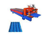 China Customized Design Glazed Tile Roll Forming Machine For Steel Roofing Making for sale