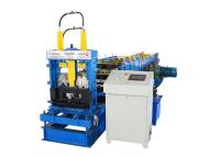 China Length 8-11m Purlin Roll Forming Machine Chain Size 1.5-2 Inch With 7 Shafts Flating Device for sale
