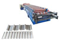 China Efficient Aluminum Roll Forming Machines , Metal Roof Making Machine Chains 1 Inch for sale