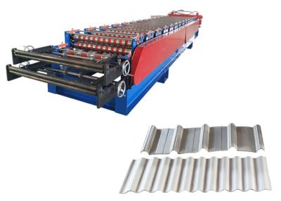 China Efficient Aluminum Roll Forming Machines , Metal Roof Making Machine Chains 1 Inch for sale