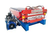 China Customized Color Double Layer Roll Forming Machine Sprocket P-25.4 Roller Station 9-11 for sale