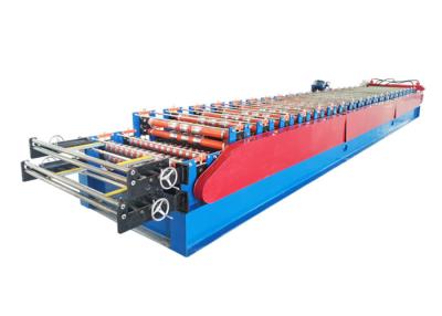 China Two designs of the steel roofing double layer roll forming machine with automatic program for sale