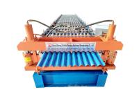 China Two Designs Roofing Sheets Roll Forming Machine Size 6500*1500*1500mm Weight 4.5 Tons for sale
