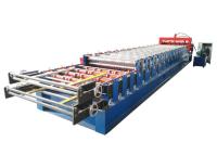 China CE certificate double layer metal roofing sheet glazed tile roll forming machine with two different models for sale