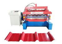 China Hydraulic auto color steel tile type and roof panel double layer rolling making forming machine for sale