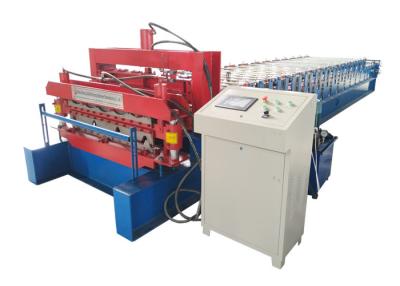 China Roof Tile Double Layer Roll Forming Machine Electric Tension 380V 50 Hz 3 Phase for sale
