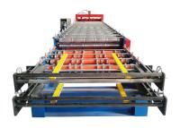 China Color Steel Double Layer Roll Forming Machine Glazed Bamboo Type High Automation Degree for sale