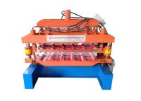China Two Profile Panel Double Layer Roll Forming Machine Cutting Plate Material Cr 12 for sale