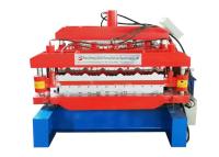 China Color Steel Double Layer Roll Forming Machine Glazed Bamboo Type High Automation Degree for sale
