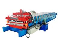 China Two Profile Panel Double Layer Roll Forming Machine Cutting Plate Material Cr 12 for sale