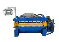China Rib Roof / Corrugated Sheet Roll Forming Machine Weight 9600kg With PLC Touch Screen for sale